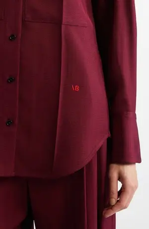 Victoria Beckham Utility Button-up Shirt - Port