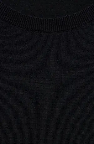 Mango Crewneck Cotton Sweater - Dark Navy