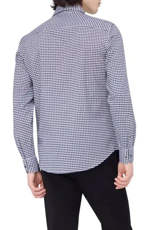 Bugatchi James Ooohcotton® Gingham Button-up Shirt - Black