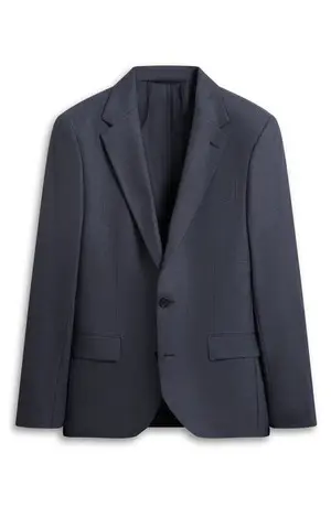 Bugatchi Solid Stretch Wool Travel Blazer - Cobalt