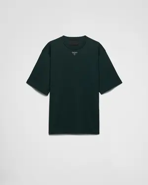 Prada Cotton T-shirt Bottle Green