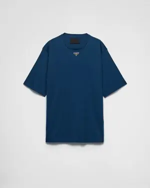 Prada Cotton T-shirt Aviator Blue