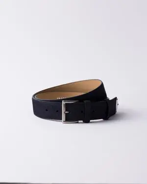 Prada Suede Belt - Blue