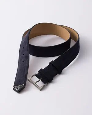 Prada Suede Belt - Blue