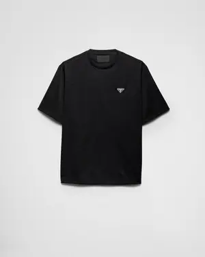 Prada Technical Jersey T-Shirt - Black | Editorialist