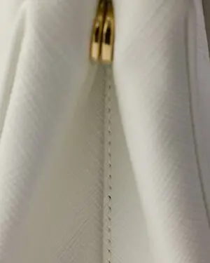 Prada Galleria Mini Patent Saffiano Bag - White