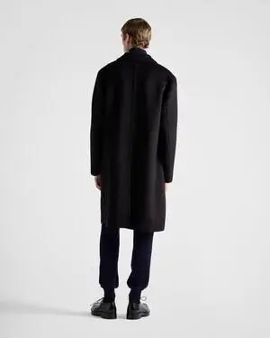 Prada Single-breasted Wool, Angora And Cashgora Coat