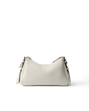 Prada Aimée Medium Leather Shoulder Bag - White