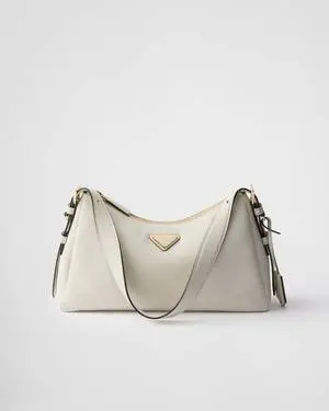 Prada Aimée Medium Leather Shoulder Bag - White