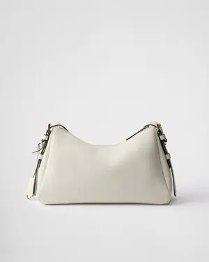 Prada Aimée Medium Leather Shoulder Bag - White