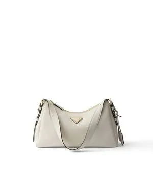Prada Aimée Medium Leather Shoulder Bag - White
