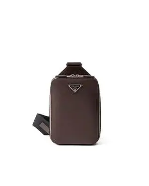 Prada Saffiano Leather Brique Bag Brown