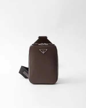 Prada Saffiano Leather Brique Bag Coffee