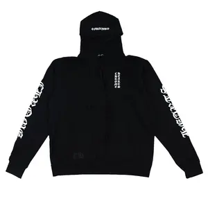 Chrome Hearts Letters Sleeve Pullover Hoodie - Black