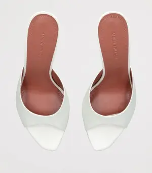 Amina Muaddi Alexa Mules - White