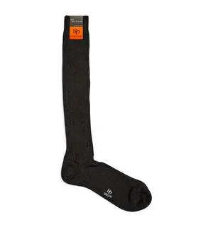 DORE DORE Doré Doré Long Rib-Knit Cotton Socks Grey