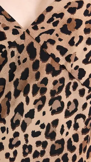 Ayr Leopard Print Silk Charmeuse Dress