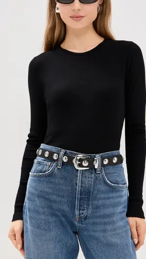 Madewell Western Studded Belt - True Black