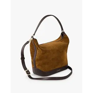 Sandro Slouchy Shoulder Bag With Removable Strap - Naturels