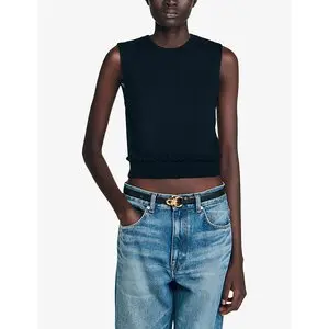 Sandro Wool And Cashmere-blend Jumper - Black