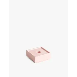 HAY Mattone Stoneware Candle Holder - Light Pink