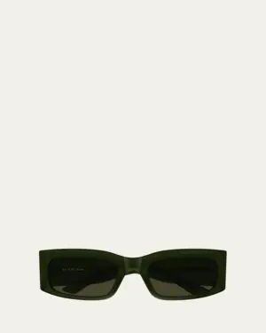 Balenciaga Bb0328s Rectangle Sunglasses - Green