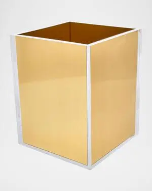 TIZO Lucite Waste Basket - Gold