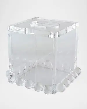 TIZO Lucite Tissue Box Bubble Design - Clear