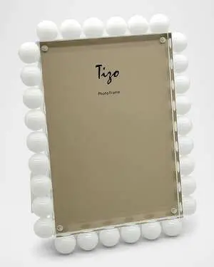 TIZO Lucite Bubbles Frame, 4" X 6" White