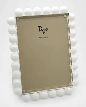 TIZO Lucite Bubbles Frame, 5" X 7" White