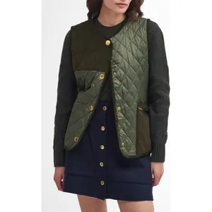 Barbour Healy Mixed Media Quilted Vest