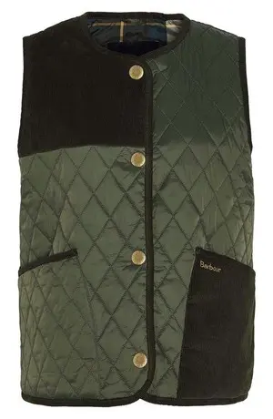 Barbour Healy Mixed Media Quilted Vest