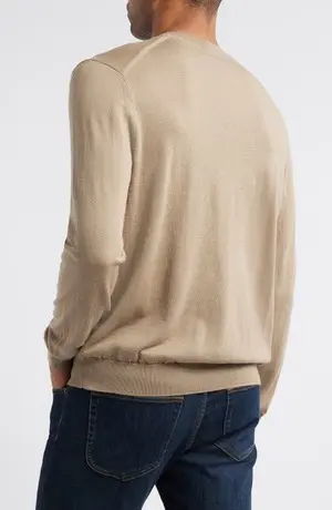 Mango Crewneck Wool Sweater - Sand