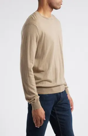 Mango Crewneck Wool Sweater - Sand