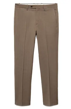 Mango Slim Fit Dress Pants - Beige