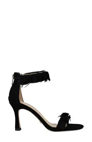 Pelle Moda Breece Feathered Ankle Strap Sandal