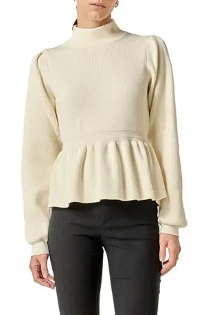 English Factory Peplum Sweaters For Women