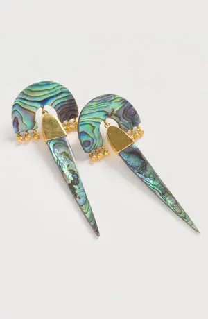 FREYA ROSE Myla Verde Statement Drop Earrings - Gold