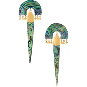 FREYA ROSE Myla Verde Statement Drop Earrings - Gold