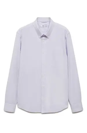 Mango Kodak Stripe Regular Fit Poplin Button-down Shirt