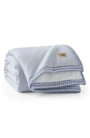 UGG Kirkwood Braid Trim Throw Blanket - Misty Wisteria