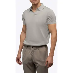CUTS Istanbul Johnny Collar Cotton Bend Polo Mourning Dove