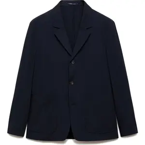 Mango Slim Fit Sport Coat Dark Navy