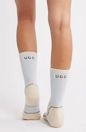 UGG Luann Wool Blend Crew Socks - Reef Blue/cream