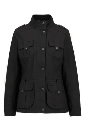 Barbour Winter Defense Water-resistant Waxed Cotton Jacket - Black/classic