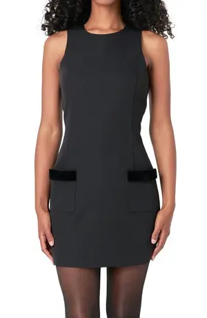 Endless Rose Velvet Bow Detail Minidress