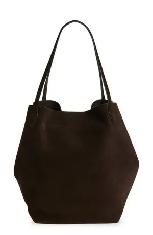 Madewell Oversized Suede Shopper - Dark Carob