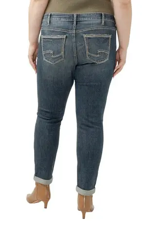 SILVER JEANS CO. Girlfriend Distressed Skinny Jeans