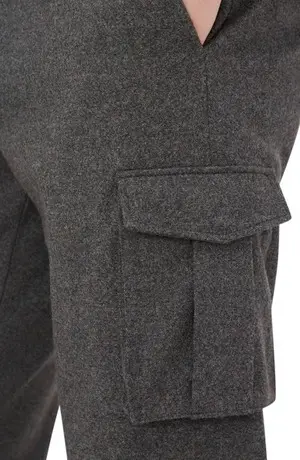 Bugatchi Wool Blend Cargo Pants - Zinc
