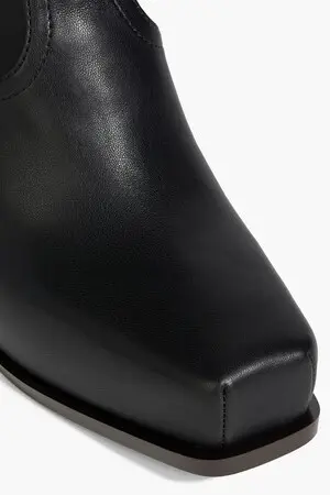 Stella McCartney Leather Cowboy Ankle Boots - Black